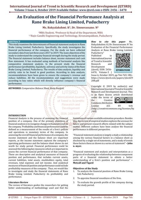 Financial performance analysis | PPTX | Stocks and Bonds | Personal Investing