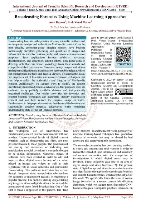 Image processing in forensic science | PPT