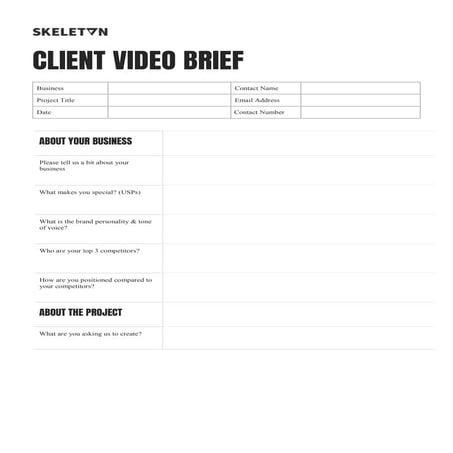 Video Production Brief | PDF