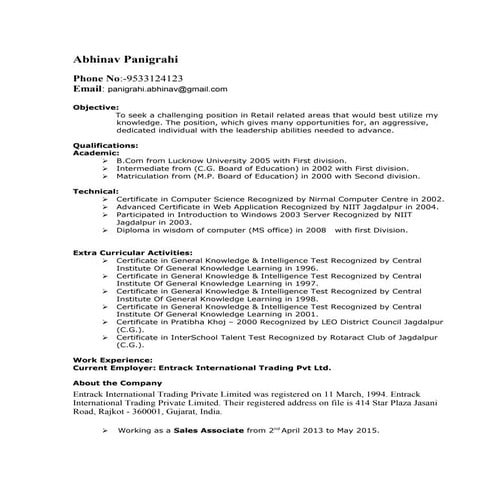 Resume Abhinav | PDF