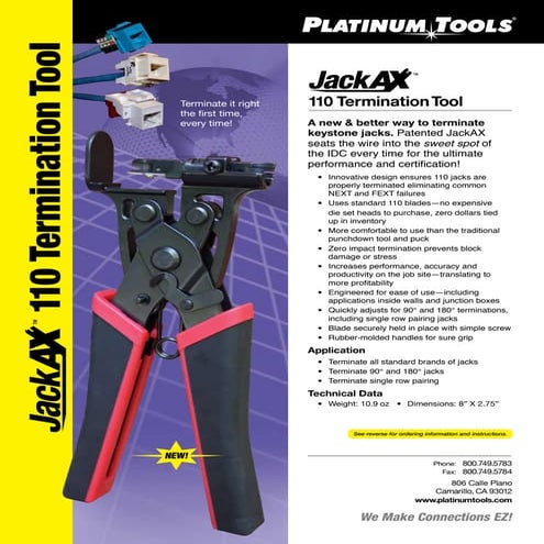 Platinum Tools 12515C Data Sheet | PDF
