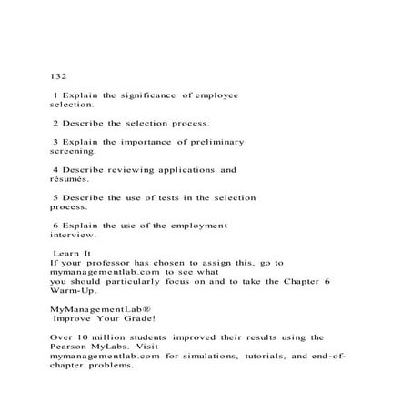132 1 Explain the significance of employee selection | DOCX