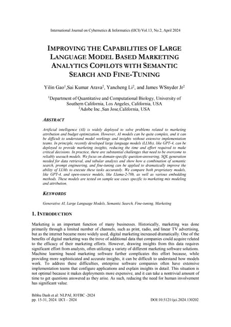 Improving The Capabilities Of Large Language Model Based Marketing Analytics Copilots With