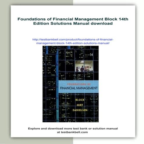 Foundations of Financial Management Block 15th Edition Test Bank | PDF