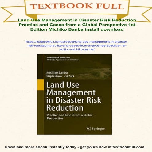 Land Use Management in Disaster Risk Reduction Practice and Cases from ...