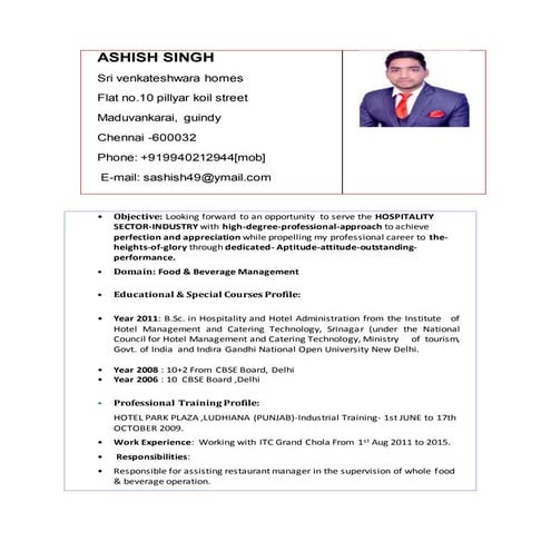 ashish singh | DOCX | Hotels and Motels | Travel Type