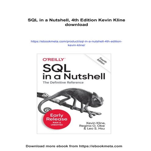 SQL in a Nutshell, 4th Edition Kevin Kline | PDF