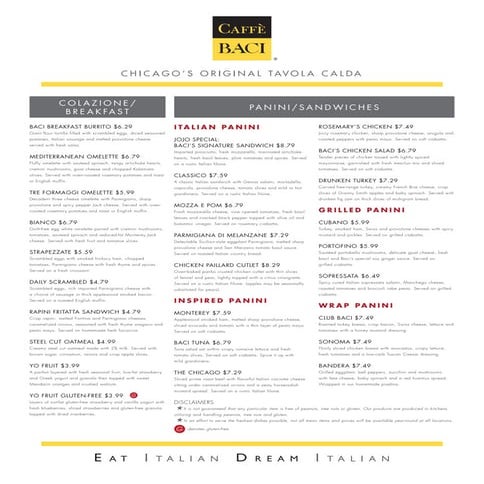 caffe-baci menu | PDF