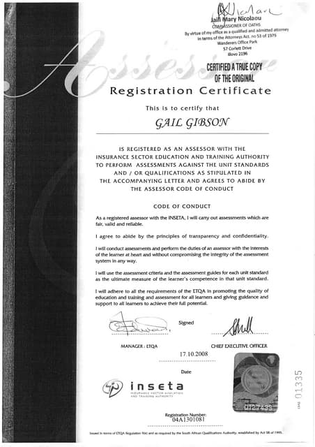 Investment analysis certificate | PDF