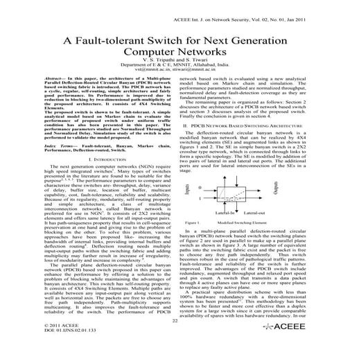 A Fault Tolerant Switch For Next Generation Computer Networks Pdf