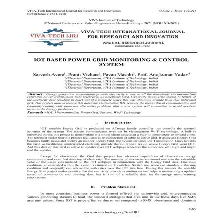 Iot Based Power Grid Monitoring And Control System Pdf Internet Of Things Internet