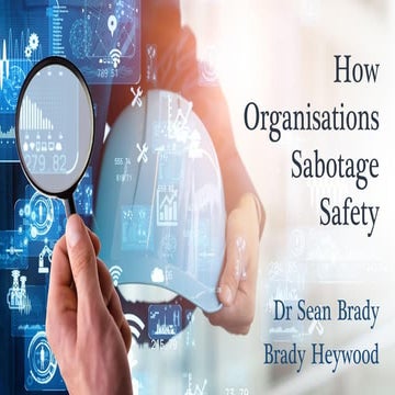 How organisations Sabotage Safety | PDF