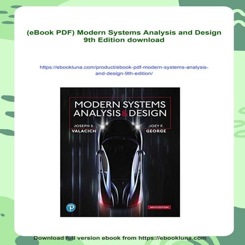 (eBook PDF) Modern Systems Analysis and Design 9th Edition | PDF