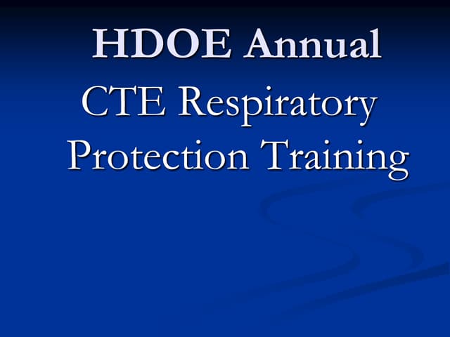 The Basics Of Respiratory Protection | PPT