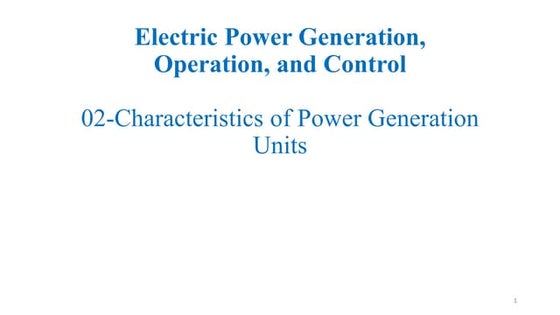Input Output Heat Rate Characteristics And Incremental Cost Ppt