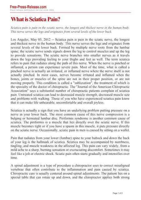 Rehabilitation of sciatica | PDF