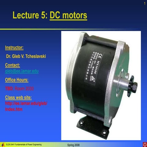 1337683622.6252 lecture 05 dc motors | PPT