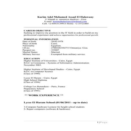 karim CV | DOC