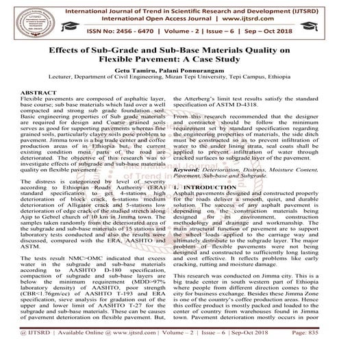 Effects of Sub-Grade and Sub-Base Materials Quality on Flexible ...