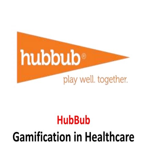 HubBub - Gamification in healthcare - Manu Melwin Joy | PPT