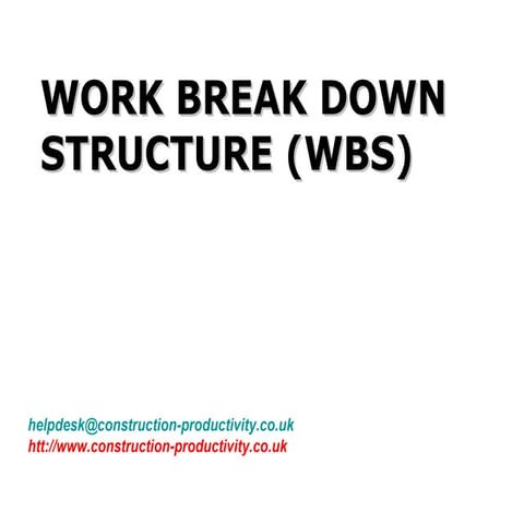 134 work break break down structure | PPT