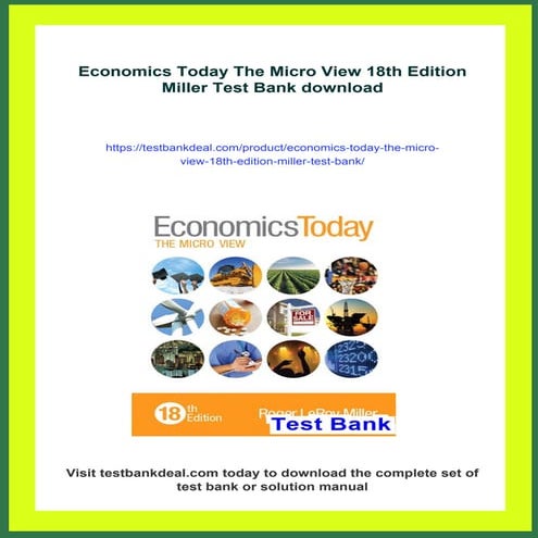 Economics Today The Micro View 18th Edition Miller Test Bank | PDF