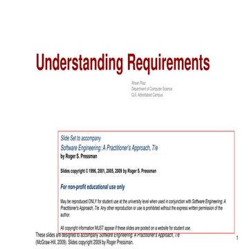 Understanding Requirements in Software in engineering | PPT