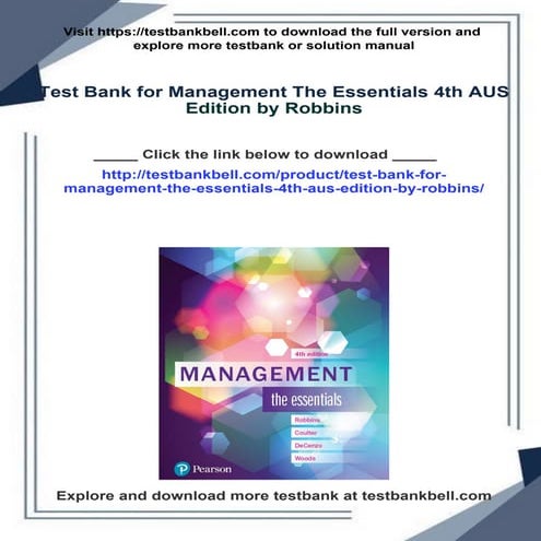 Download Study Resources for Test Bank for Management The Essentials ...