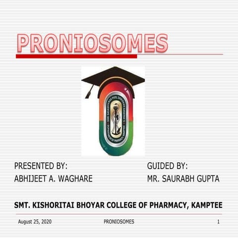PRONIOSOMES- A NOVEL VESICULAR DRUG DELIVERY SYSTEM | PPT