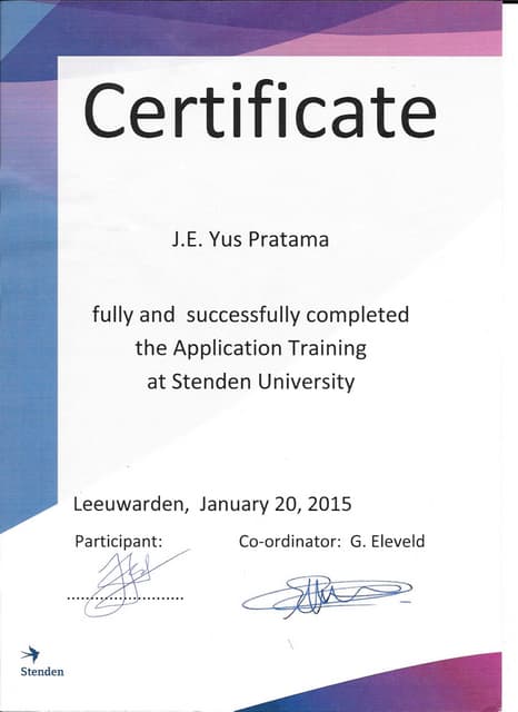 General Dutch Course Certificate of Participation | PDF