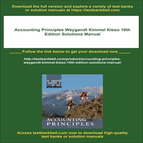Accounting Principles Weygandt Kimmel Kieso 10th Edition Solutions ...