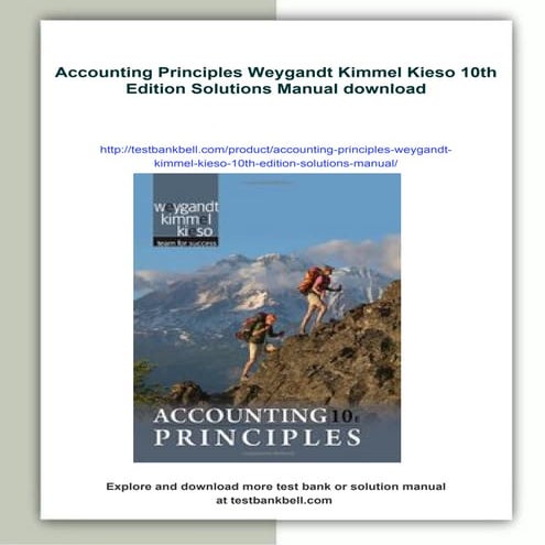 Accounting Principles Weygandt Kimmel Kieso 10th Edition Solutions ...