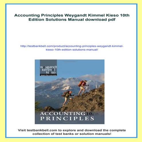 Accounting Principles Weygandt Kimmel Kieso 10th Edition Solutions ...