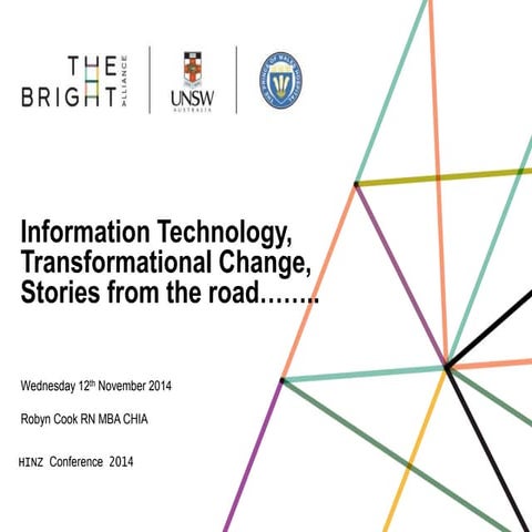 Information technology, Transformational change - Stories from the road ...