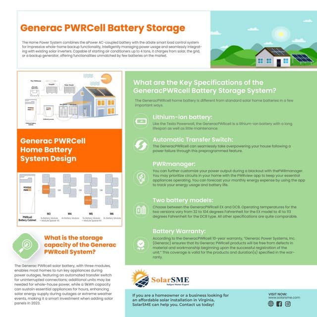 Discovering Generac Solar Battery: A Sustainable Home Energy Solution | PDF