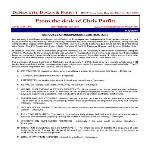 HR Managers Guide to Proper Worker Classification | PDF