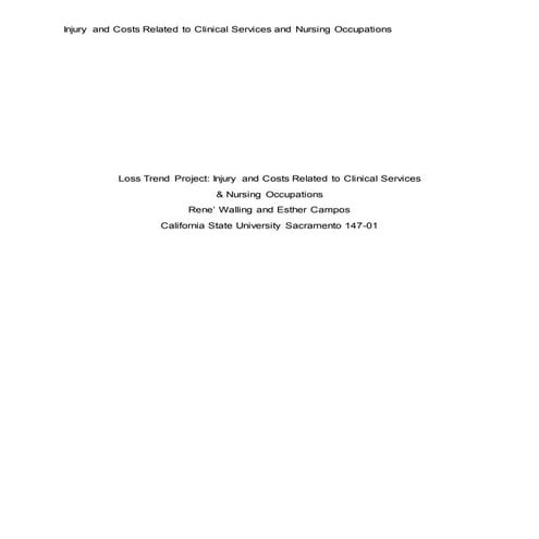 Loss Trend Project | PDF