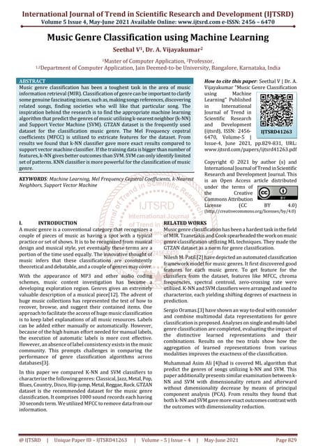 Knn a machine learning approach to recognize a musical instrument | PDF