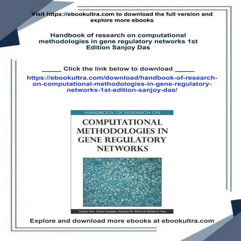 Handbook of research on computational methodologies in gene regulatory networks 1st Edition ...