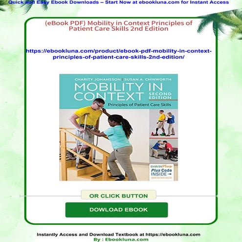 (eBook PDF) Mobility in Context Principles of Patient Care Skills 2nd Edition | PDF