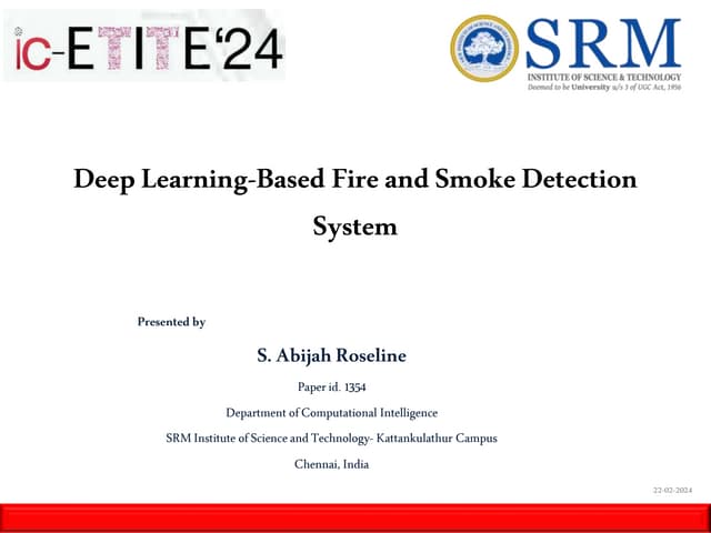 Fire Smoke Detection Using Convolutional Ppt