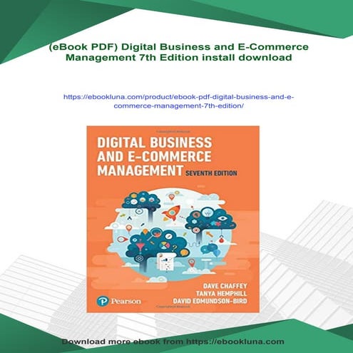 (eBook PDF) Digital Business and E-Commerce Management 7th Edition | PDF