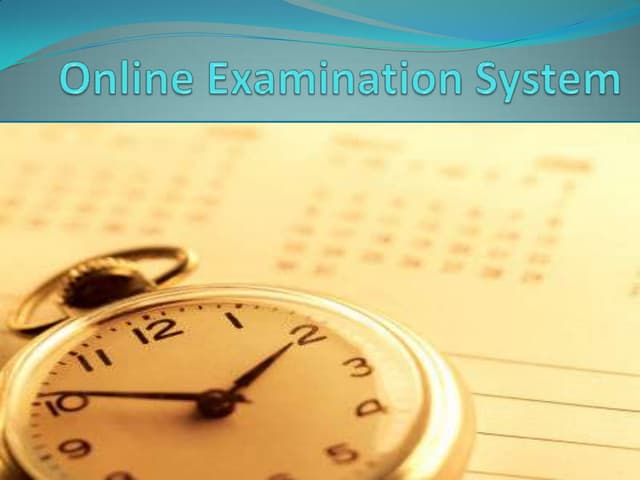 Online Examination System Presentation | PPTX