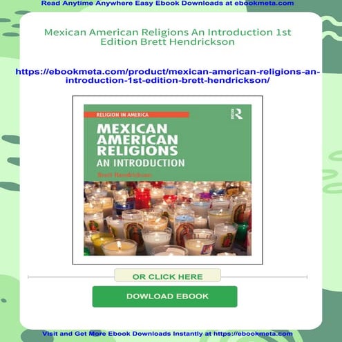 Mexican American Religions An Introduction 1st Edition Brett ...
