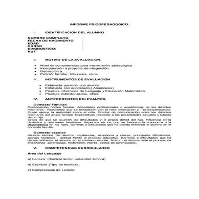 Informe psicológico | PDF