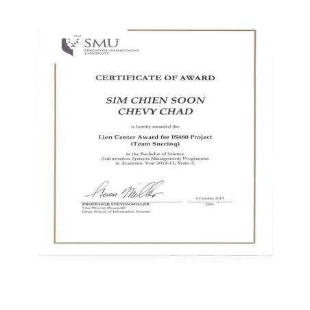Sim Chien Soon Chevy Chad_SMU_Award2 | PDF