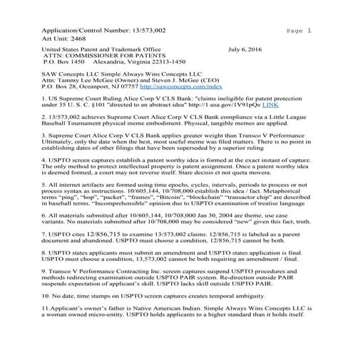 USPTO patent 13573002 final rejection response | PDF