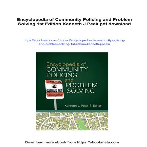 Encyclopedia of Community Policing and Problem Solving 1st Edition ...