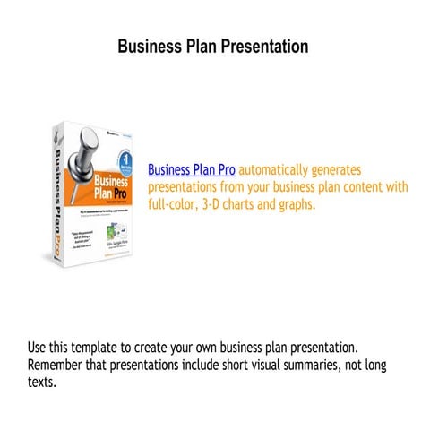 Copy of Business Plan Presentation | PPT