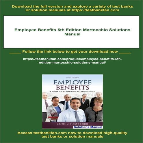 Employee Benefits 5th Edition Martocchio Solutions Manual | PDF